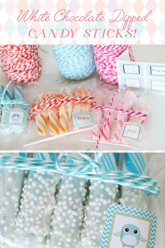 White Chocolate dipped Candy Sticks - Live Sweet