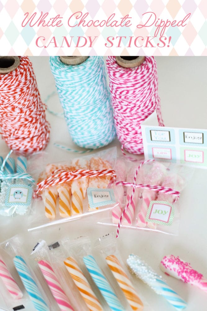 White Chocolate dipped Candy Sticks - Live Sweet