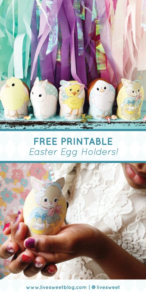 Printable Easter Egg Holder Freebies! - Live Sweet Easter Freebies