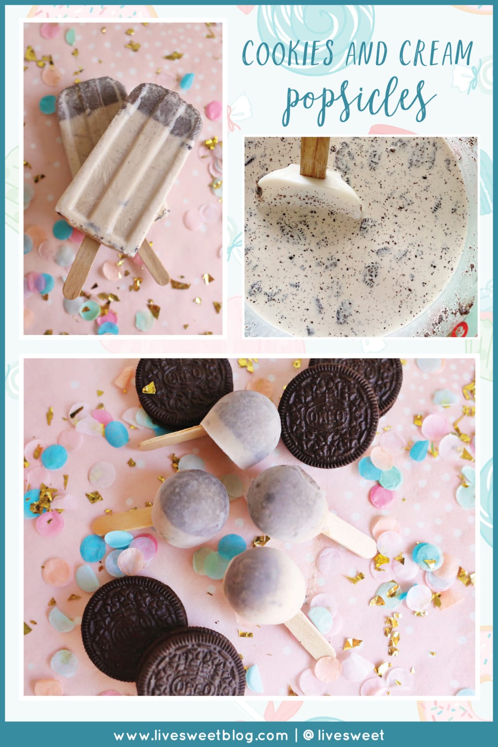 Cookies & Cream Popsicles - Live Sweet