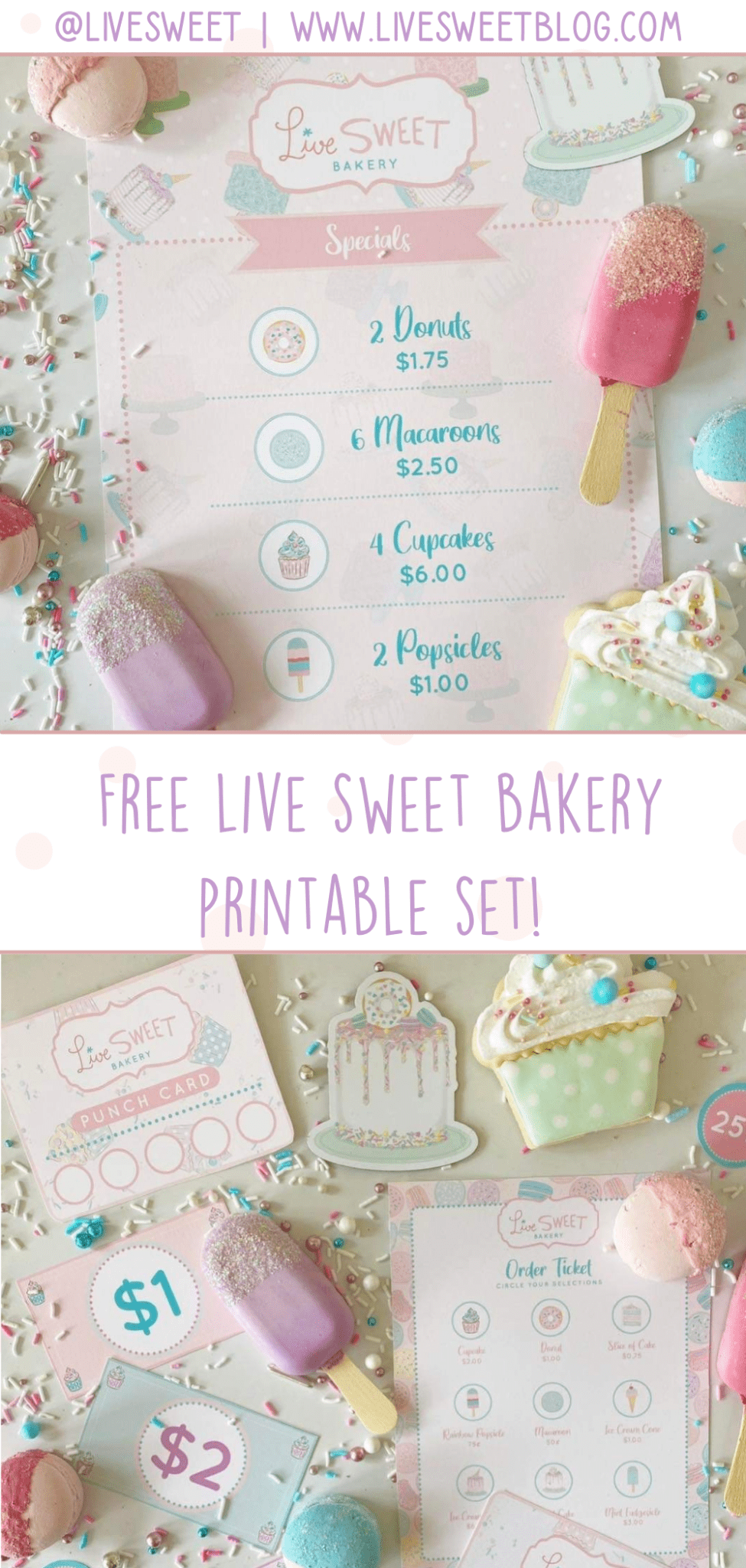 Free Live Sweet Bakery Printable Set! - Live Sweet